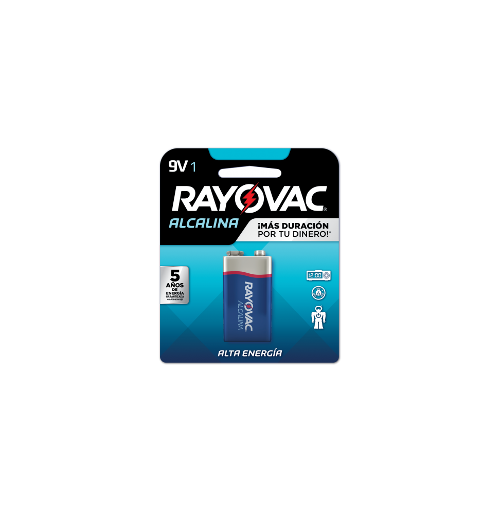 PILAS ALCALINAS RAYOVAC 9V - Mundo Smart